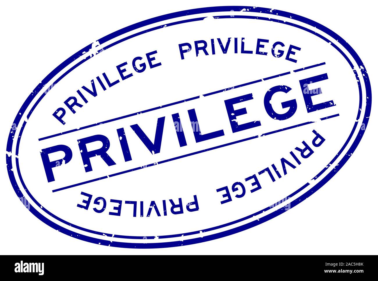 Grunge blue privilege word oval rubber seal stamp on white background ...