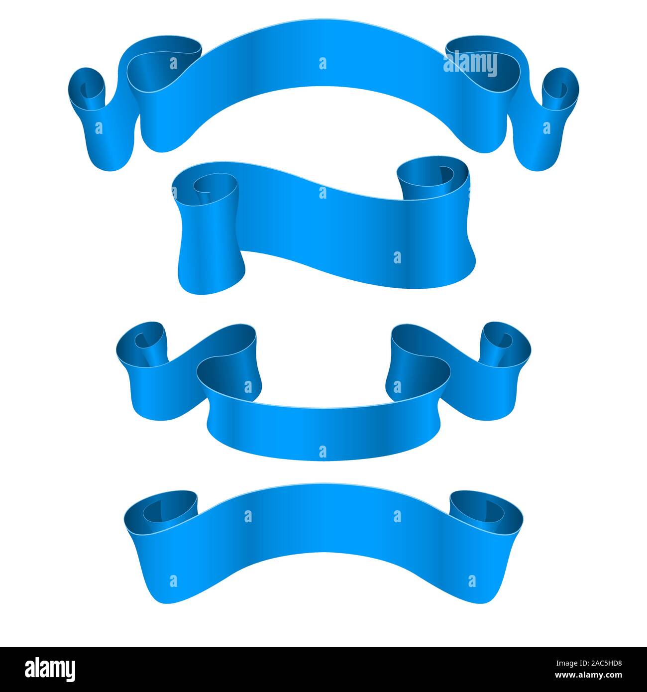 Blue ribbon banners. 3d vector illustration Stock Vector Image & Art ...