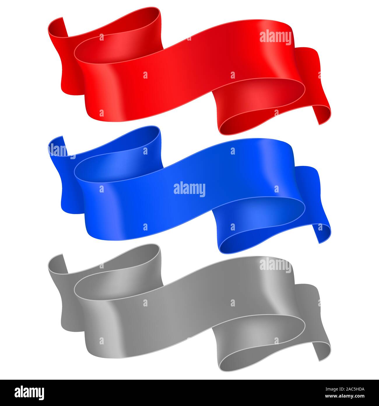 Ribbon banners. Colored shiny set Stock Vector Image & Art - Alamy