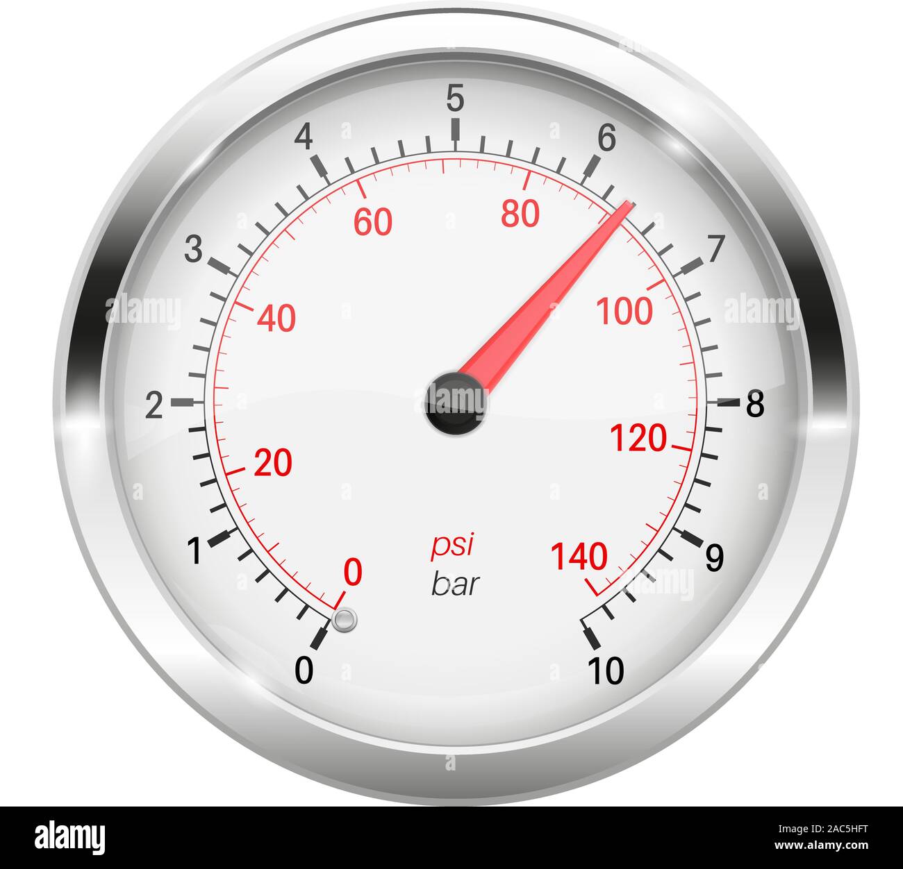 Pressure indicator illustration Cut Out Stock Images & Pictures - Alamy