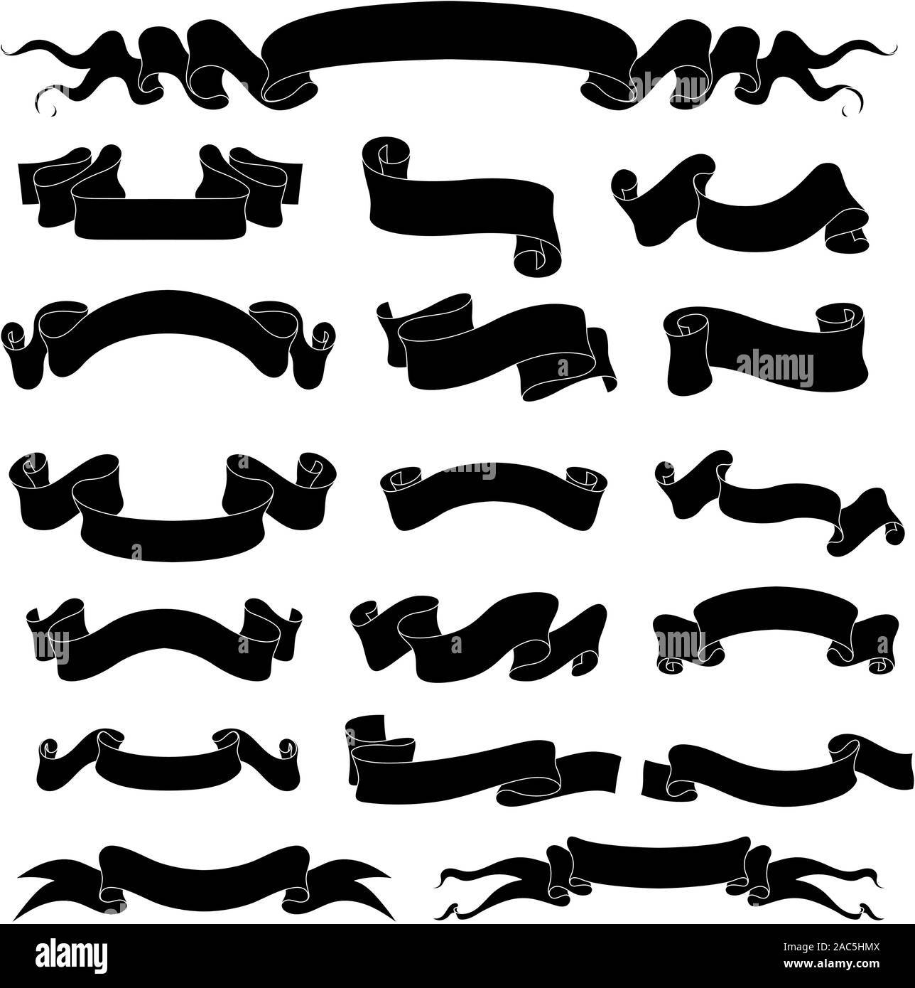 Black banners Stock Vector Images - Alamy