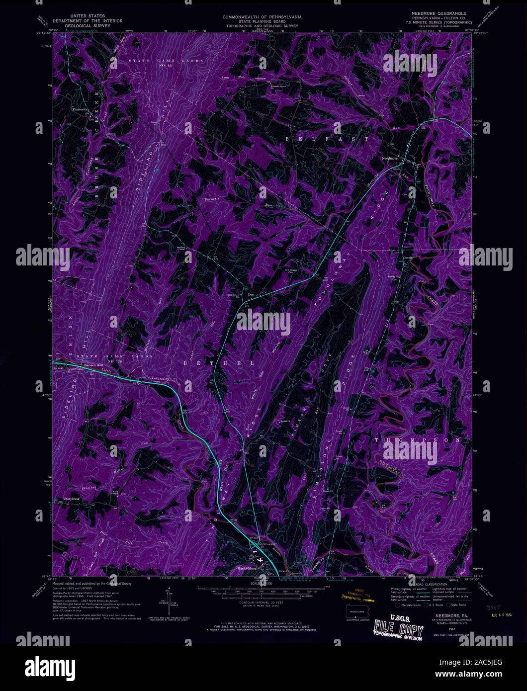 Needmore pennsylvania map hi-res stock photography and images - Alamy