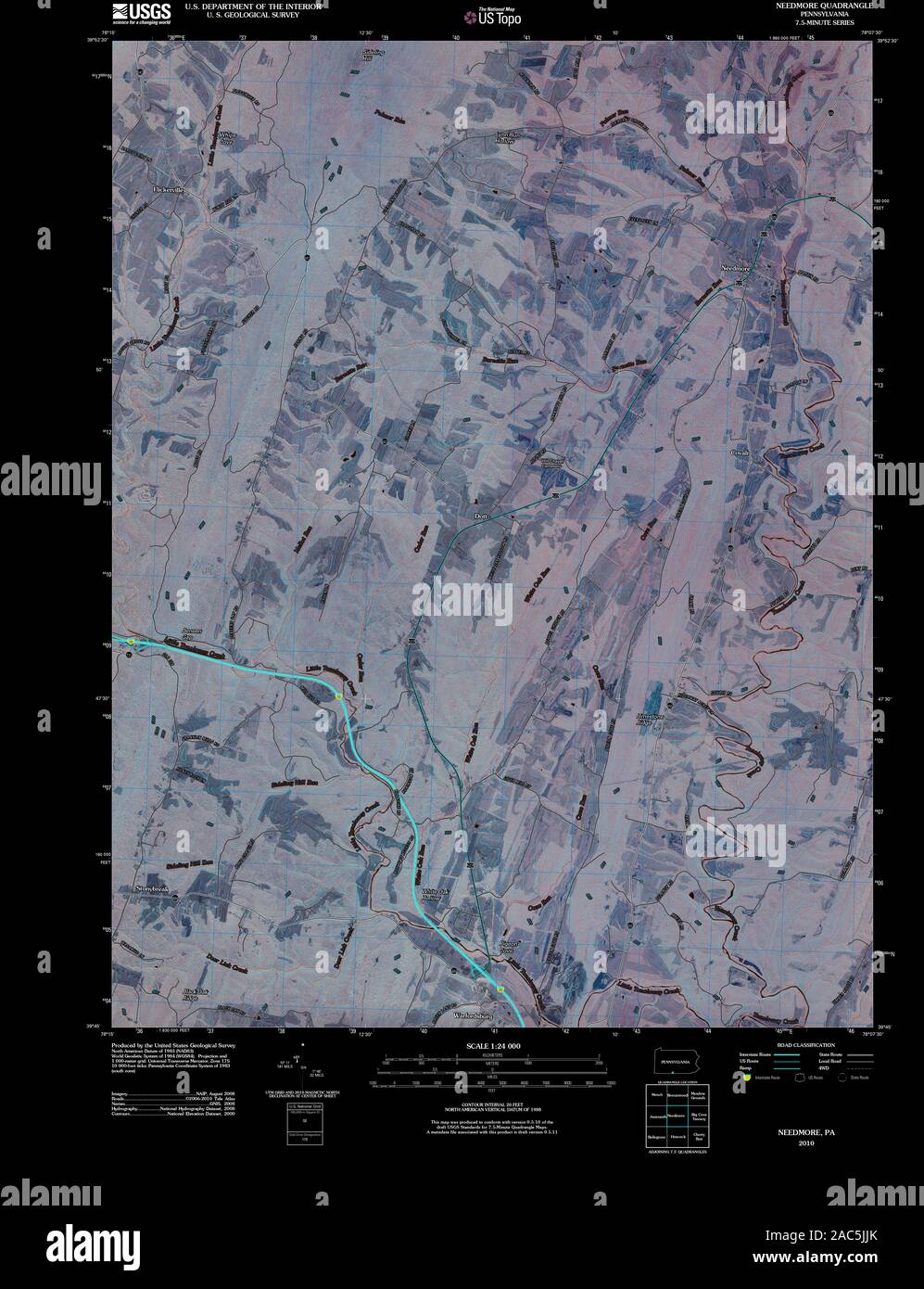 Map of needmore hi-res stock photography and images - Alamy