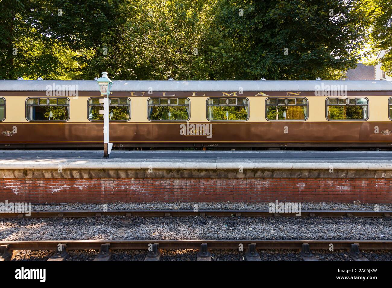 A Pullman railway carriage in Grosmont Station on the North Yorkshire ...
