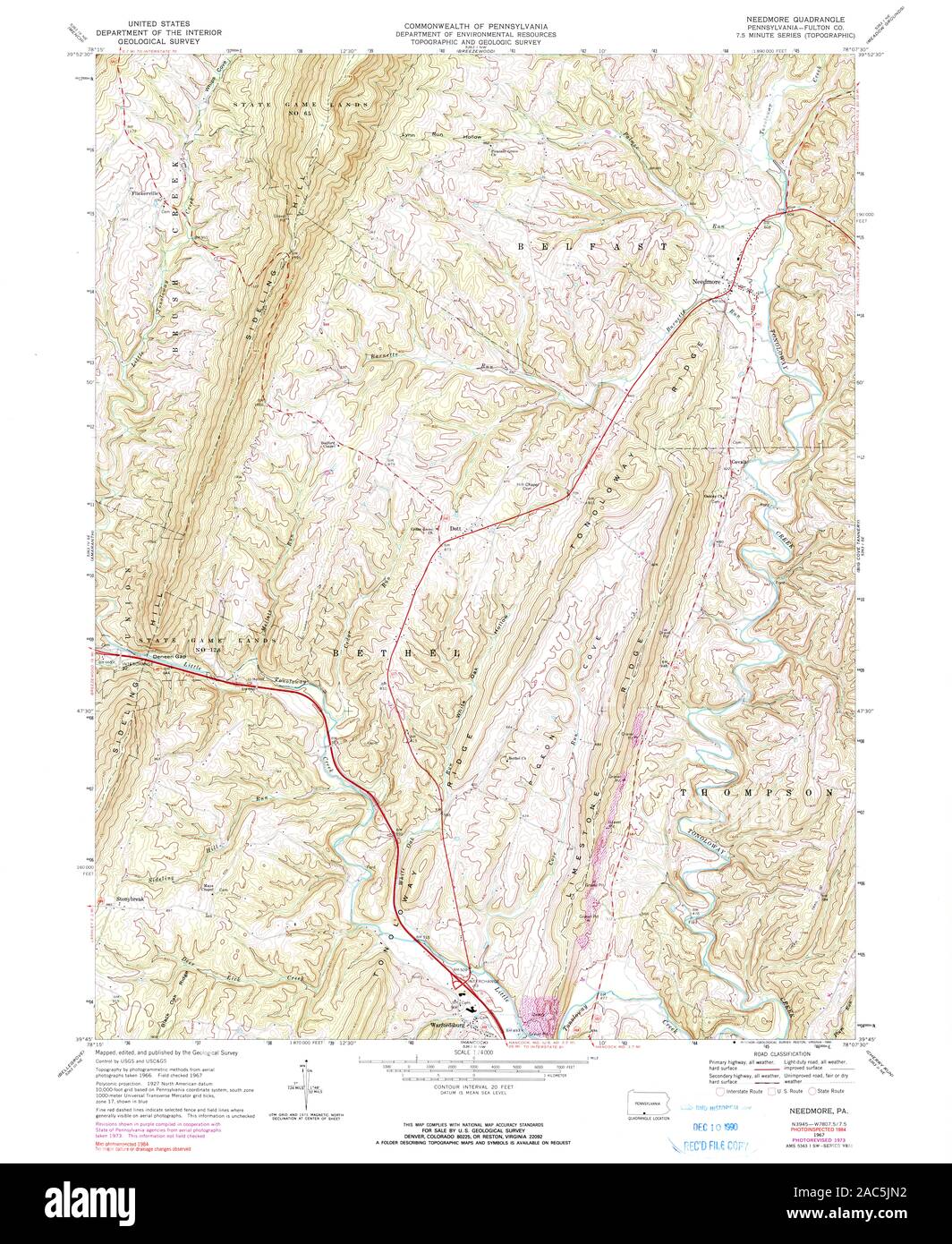 Map of needmore hi-res stock photography and images - Alamy