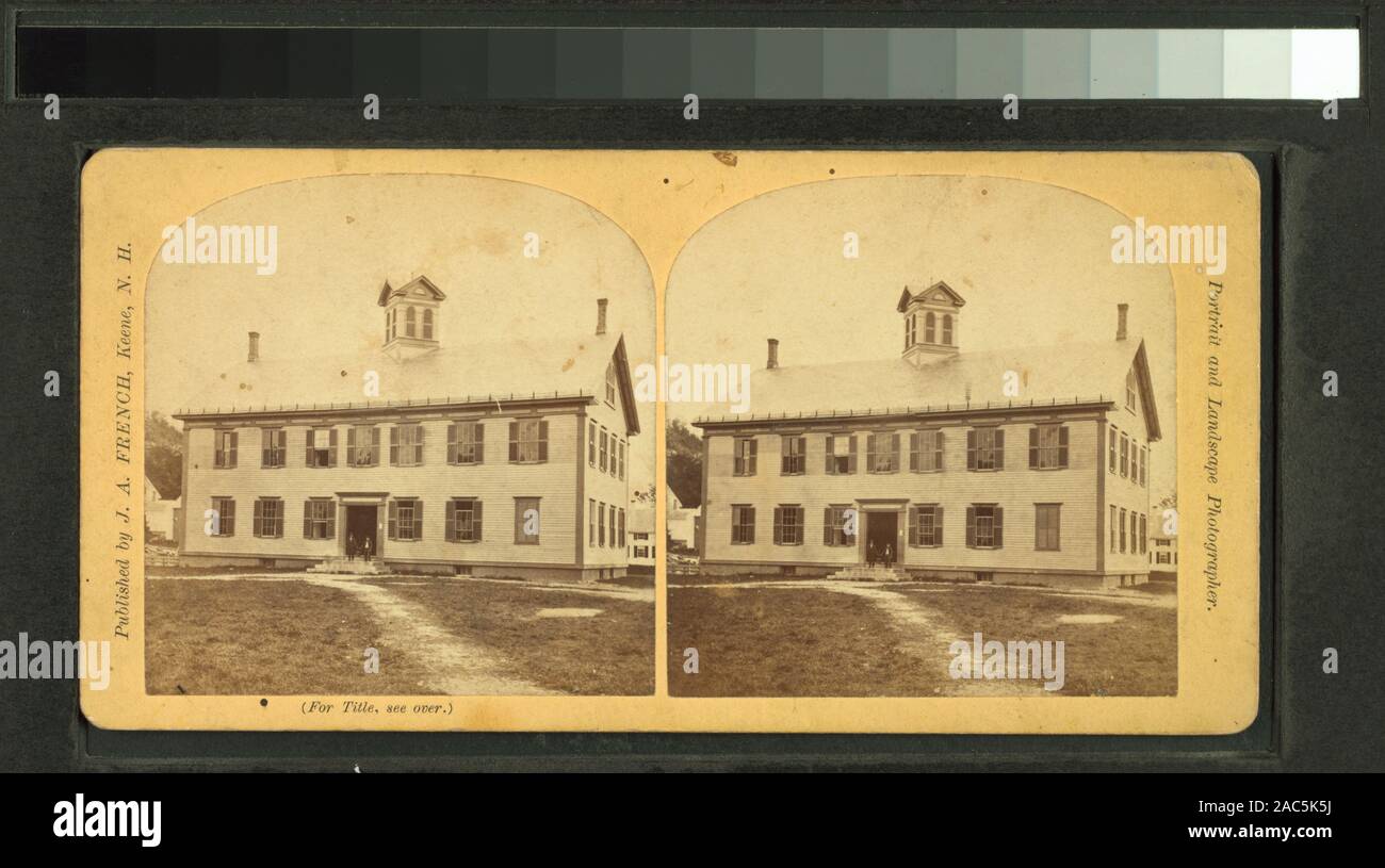 High School building with students High School building with ...