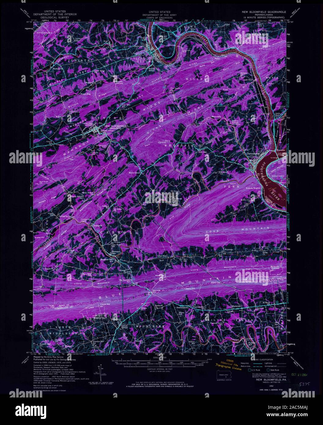 Map of new bloomfield hi-res stock photography and images - Alamy