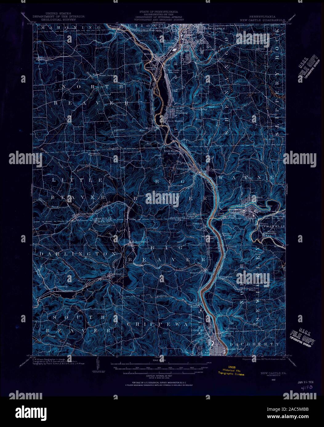 New castle pennsylvania map High Resolution Stock Photography and ...