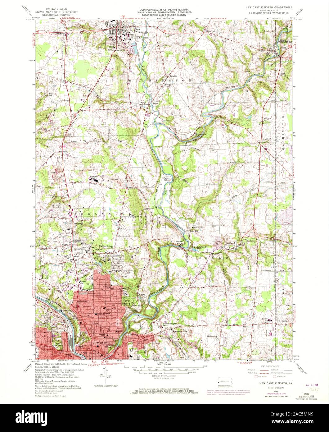 New castle pennsylvania map hi-res stock photography and images - Alamy