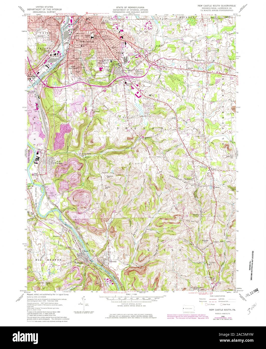 New castle pennsylvania map hi-res stock photography and images - Alamy