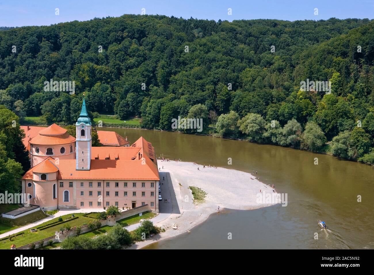 Weltenburg Monastery on the Danube Gorge Nature Reserve, Danube River ...