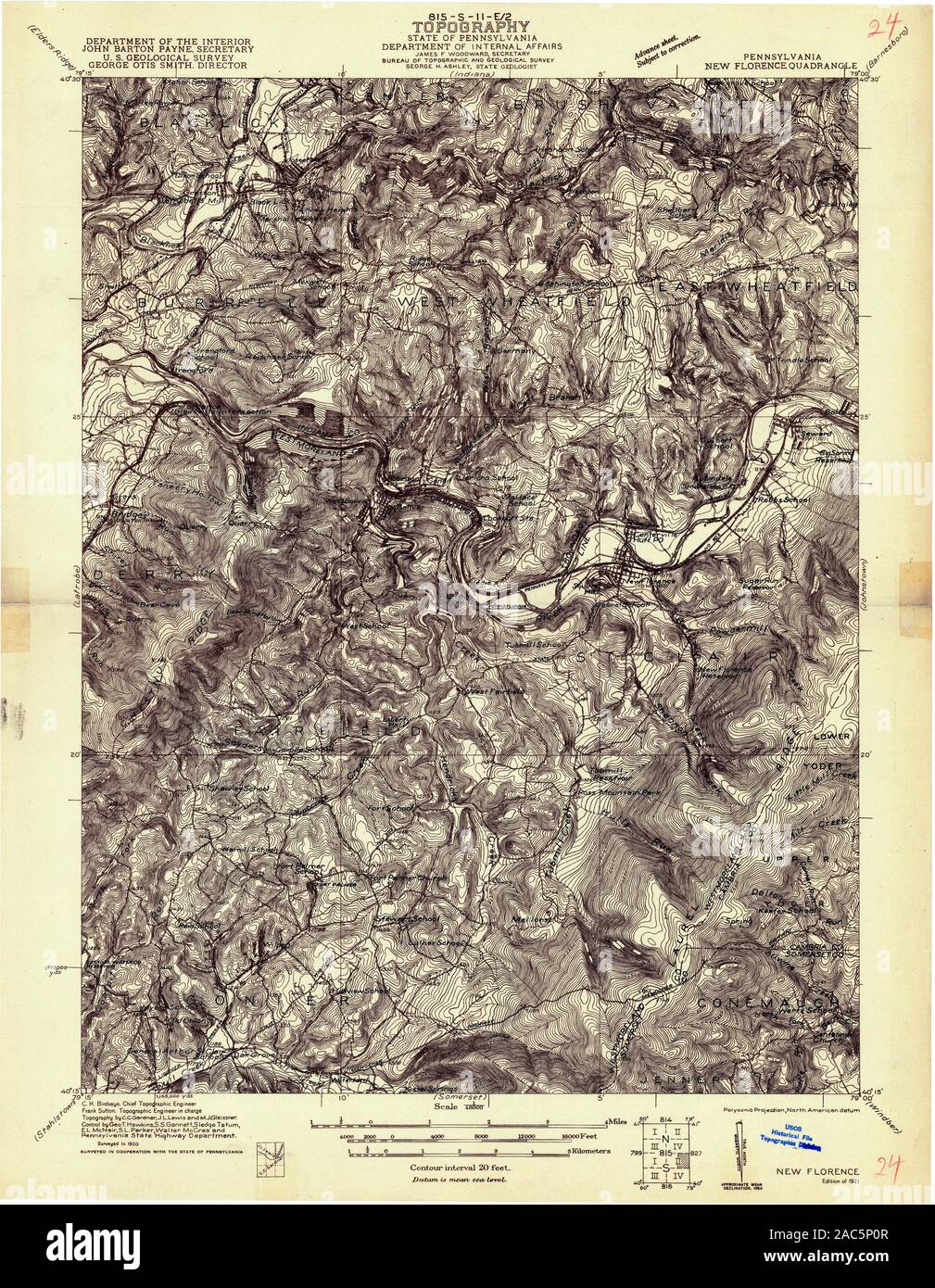 Florence pennsylvania map hi-res stock photography and images - Alamy