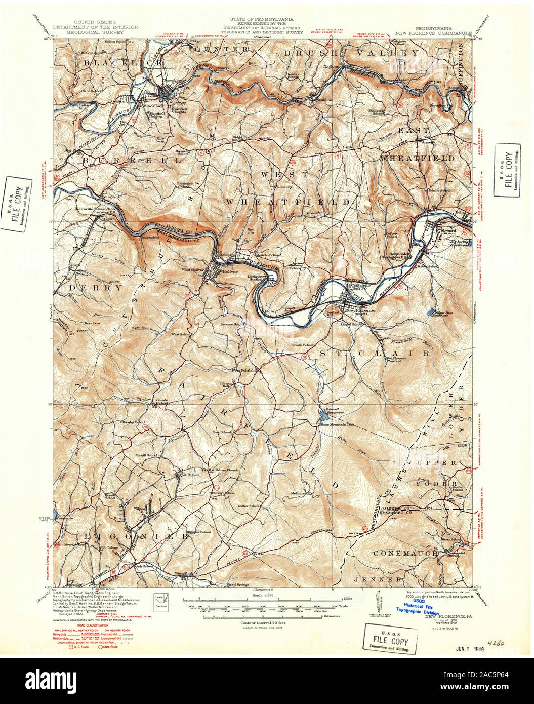 Florence pennsylvania map hi-res stock photography and images - Alamy