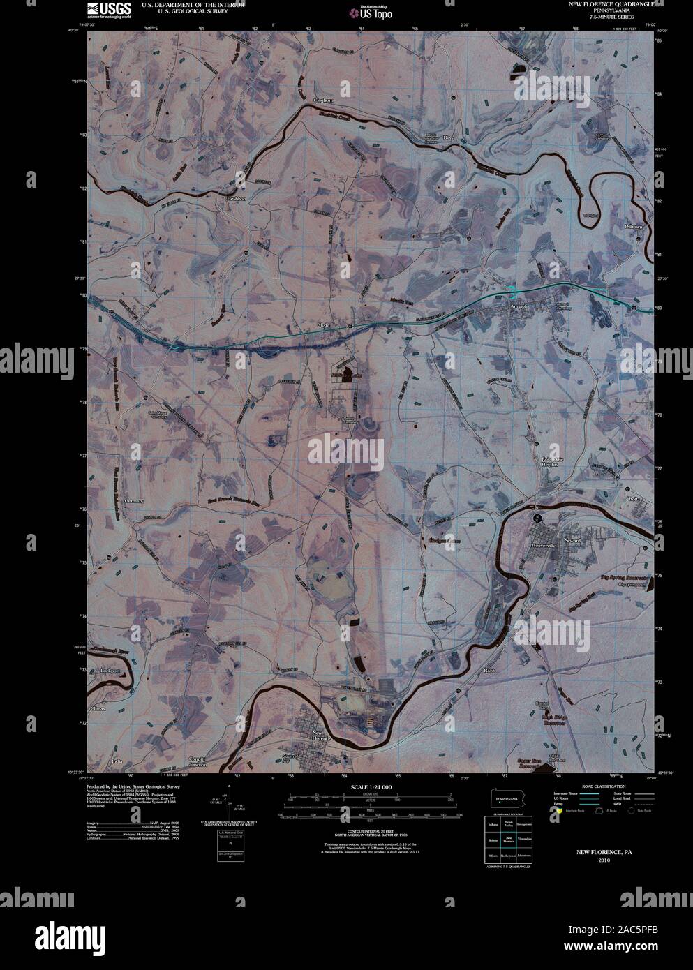 Map of florence pennsylvania hi-res stock photography and images - Alamy