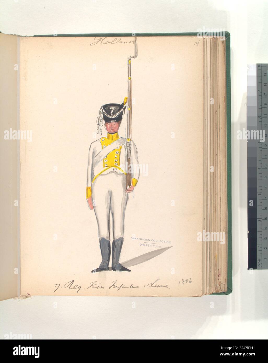 Soldier of Holland, Dutch, 7 Reg Kon Infanterie Linie 1806 Draper Fund ...