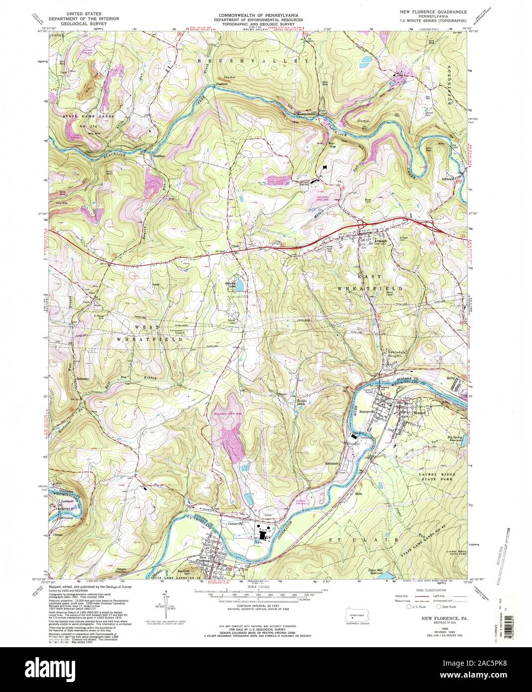Map of florence pennsylvania hi-res stock photography and images - Alamy