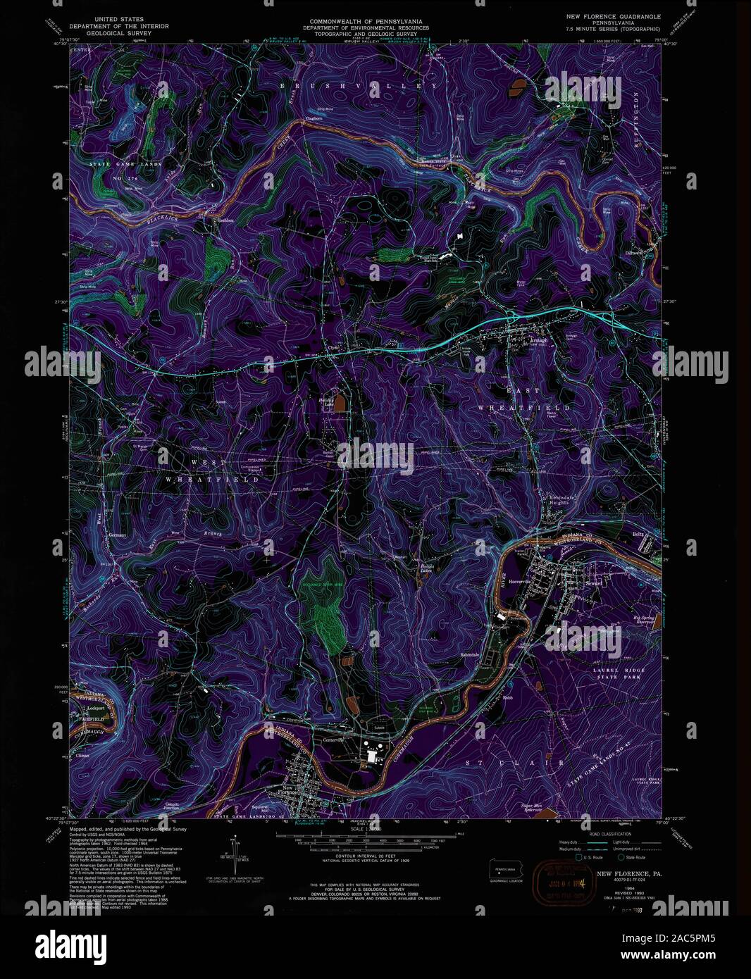 Florence pennsylvania map hi-res stock photography and images - Alamy