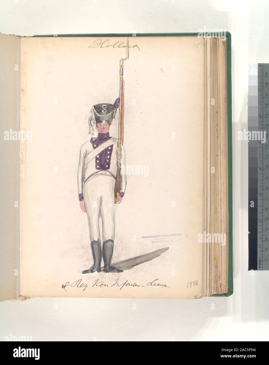 Soldier of Holland, Dutch, 8 Reg Kon Infanterie Linie 1806 Draper Fund ...
