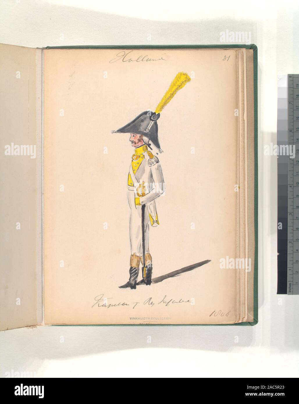 Soldier of Holland, Dutch, Kapitein 7 Regiment Infanterie 1806 Draper ...