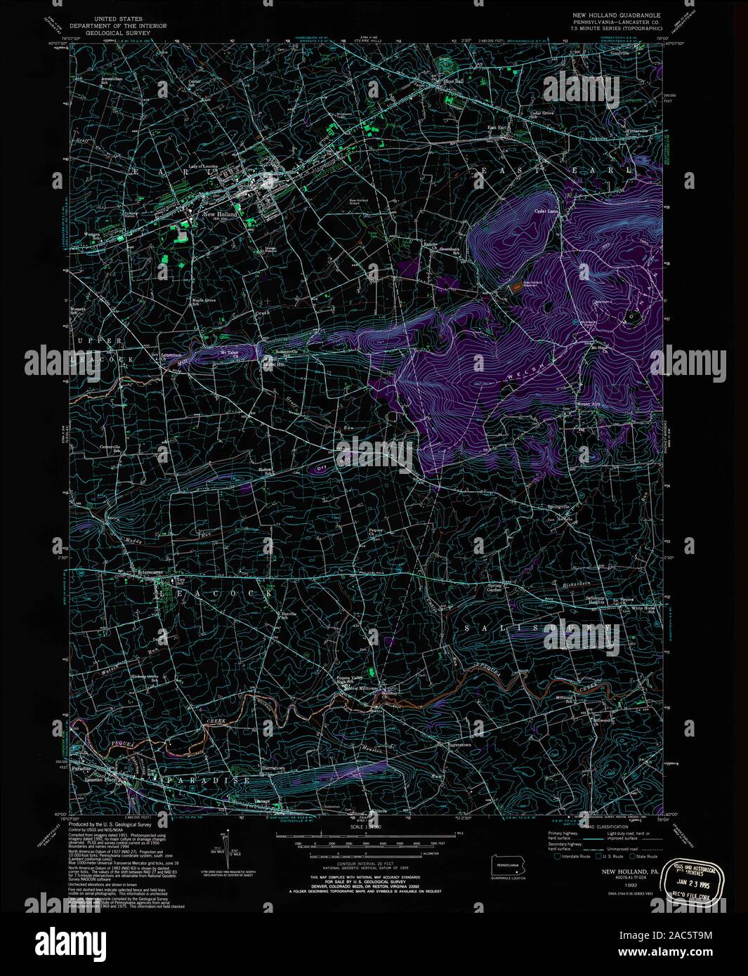 New holland pennsylvania map hi-res stock photography and images - Alamy