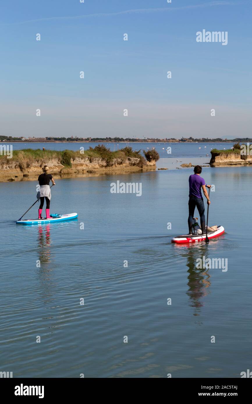 Stand Up Paddle practice on the Canal du Rhone at Sete, Palavas-les ...