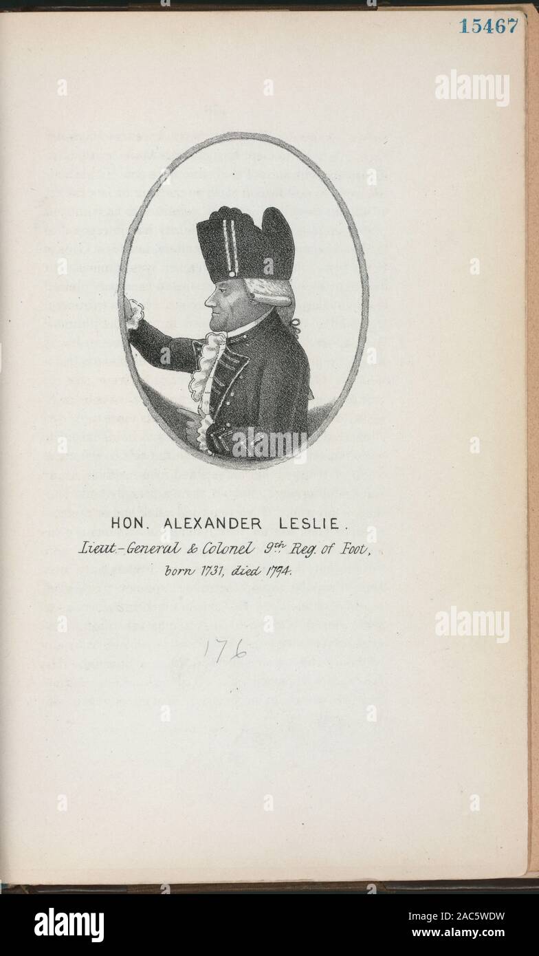 Hon Alexander Leslie EM15467; Hon. Alexander Leslie Stock Photo - Alamy
