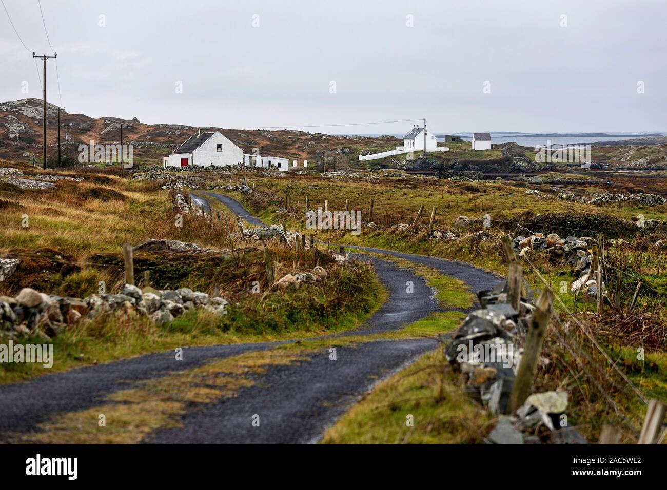 Coastal landscape Lettermullan peninsula, Connemara, Co. Galway ...