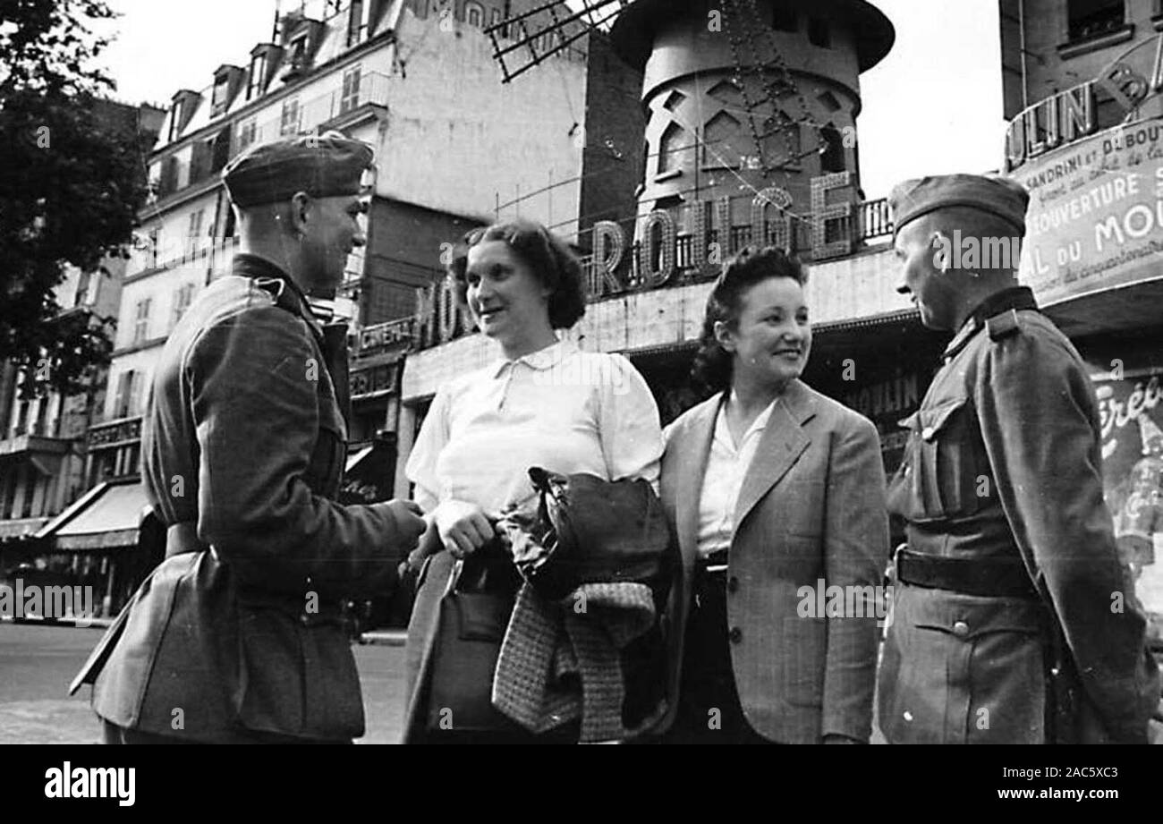 Collaborator girls of the German-occupied Europe, 1940-1944 Stock Photo ...