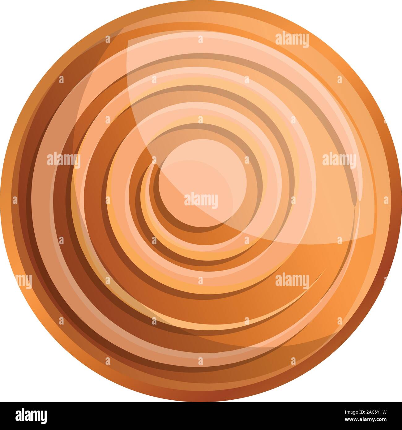 Gingerbread circle icon. Cartoon of gingerbread circle vector icon for ...