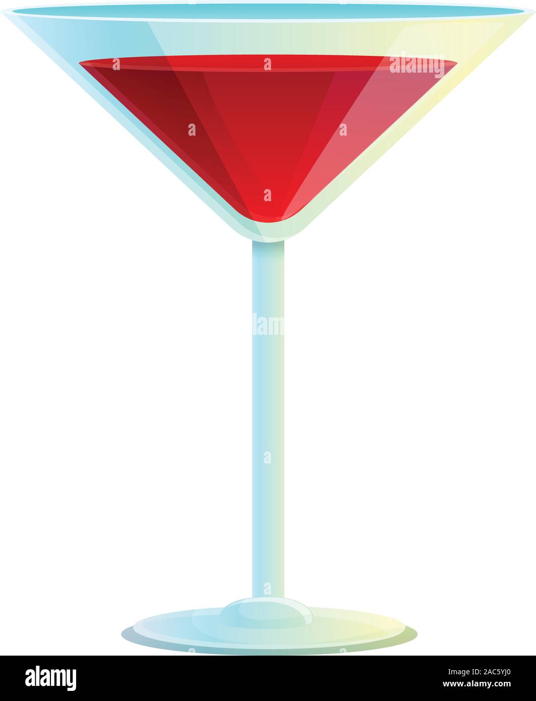 Red cocktail icon. Cartoon of red cocktail vector icon for web design ...