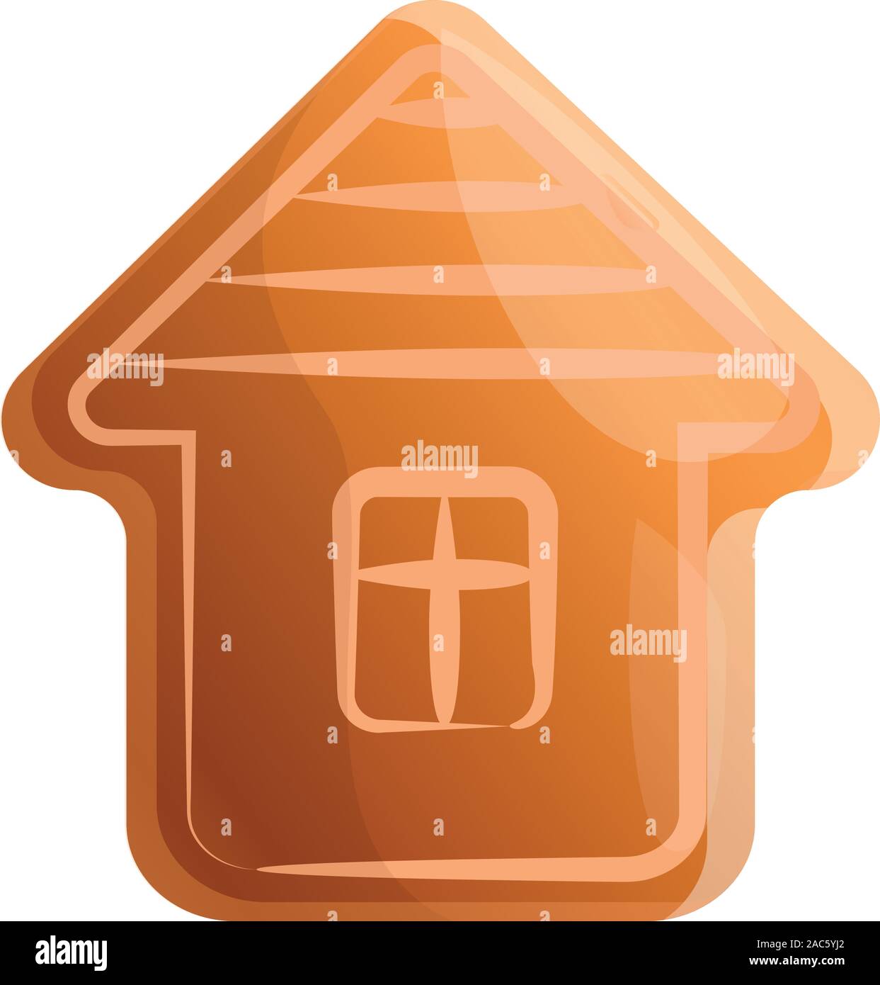 Gingerbread house icon. Cartoon of gingerbread house vector icon for ...