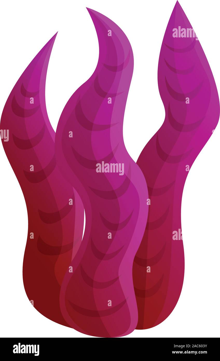 Violet coral icon. Cartoon of violet coral vector icon for web design ...