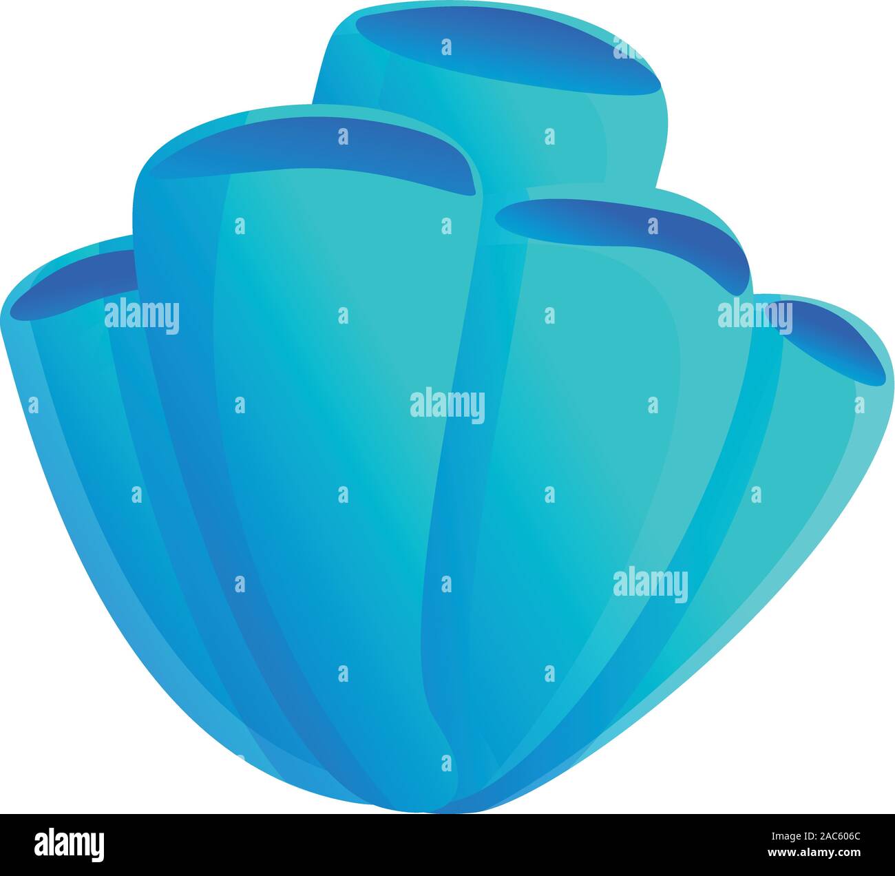 Blue coral icon. Cartoon of blue coral vector icon for web design ...