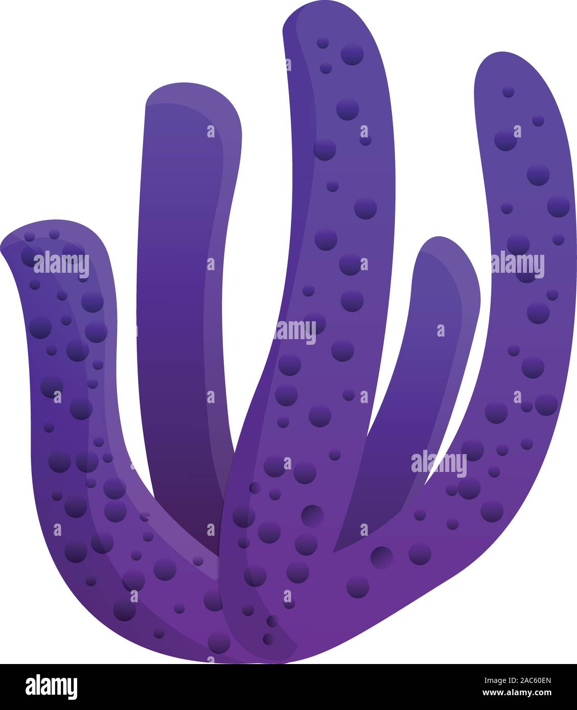Violet sea coral icon. Cartoon of violet sea coral vector icon for web ...