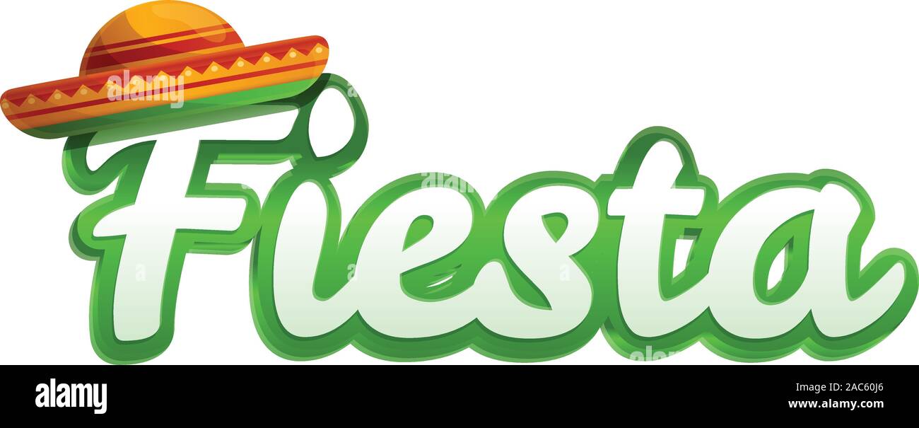 Fiesta text icon. Cartoon of fiesta text vector icon for web design ...