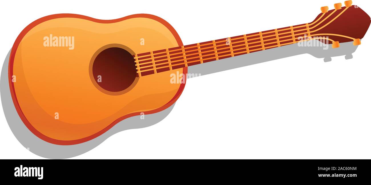 Mexican guitar icon. Cartoon of mexican guitar vector icon for web ...