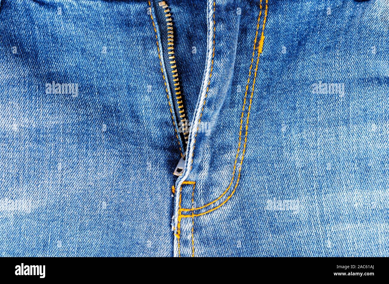 Close-up of modern young background jeans with opened zipper . Women ...