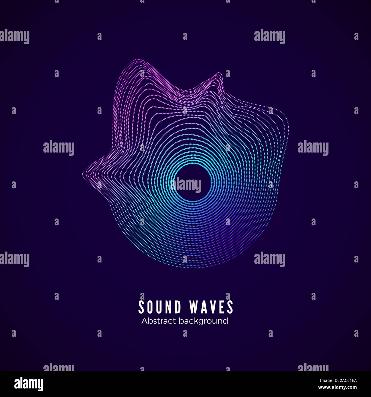 Sound equalizer with frequency splash. Music waves motion effect ...