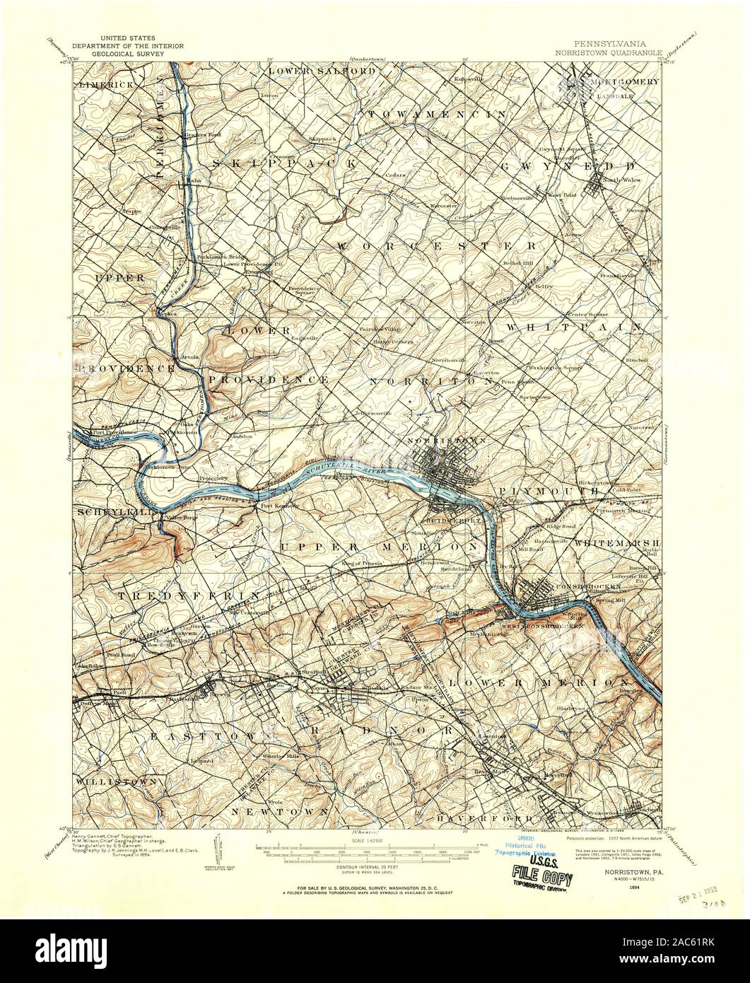 Norristown map hi-res stock photography and images - Alamy