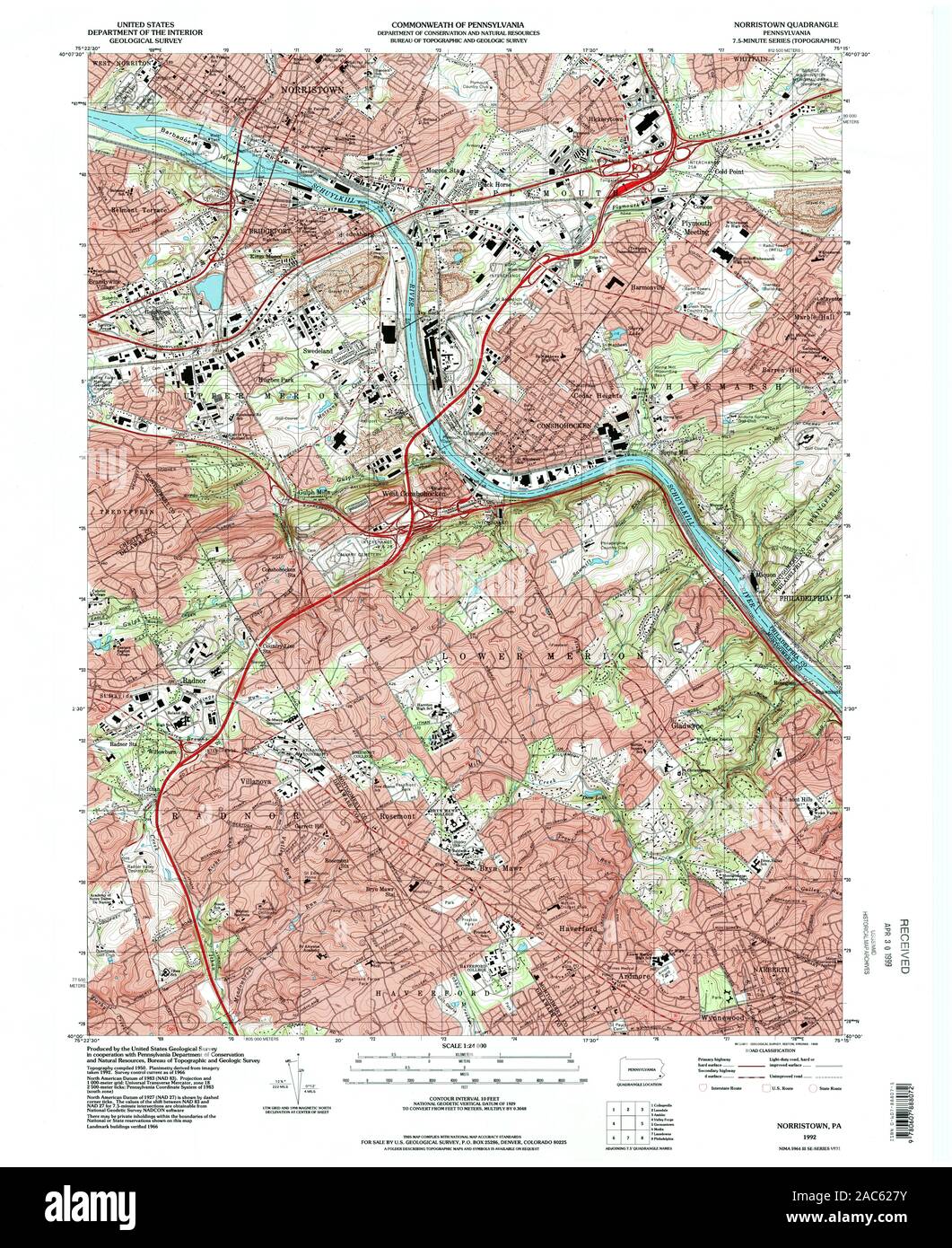 Norristown pennsylvania map Cut Out Stock Images & Pictures - Alamy