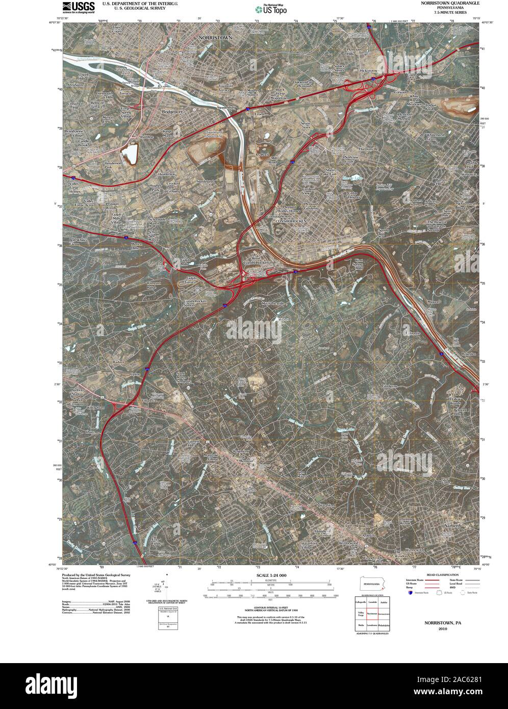 Norristown map hi-res stock photography and images - Alamy