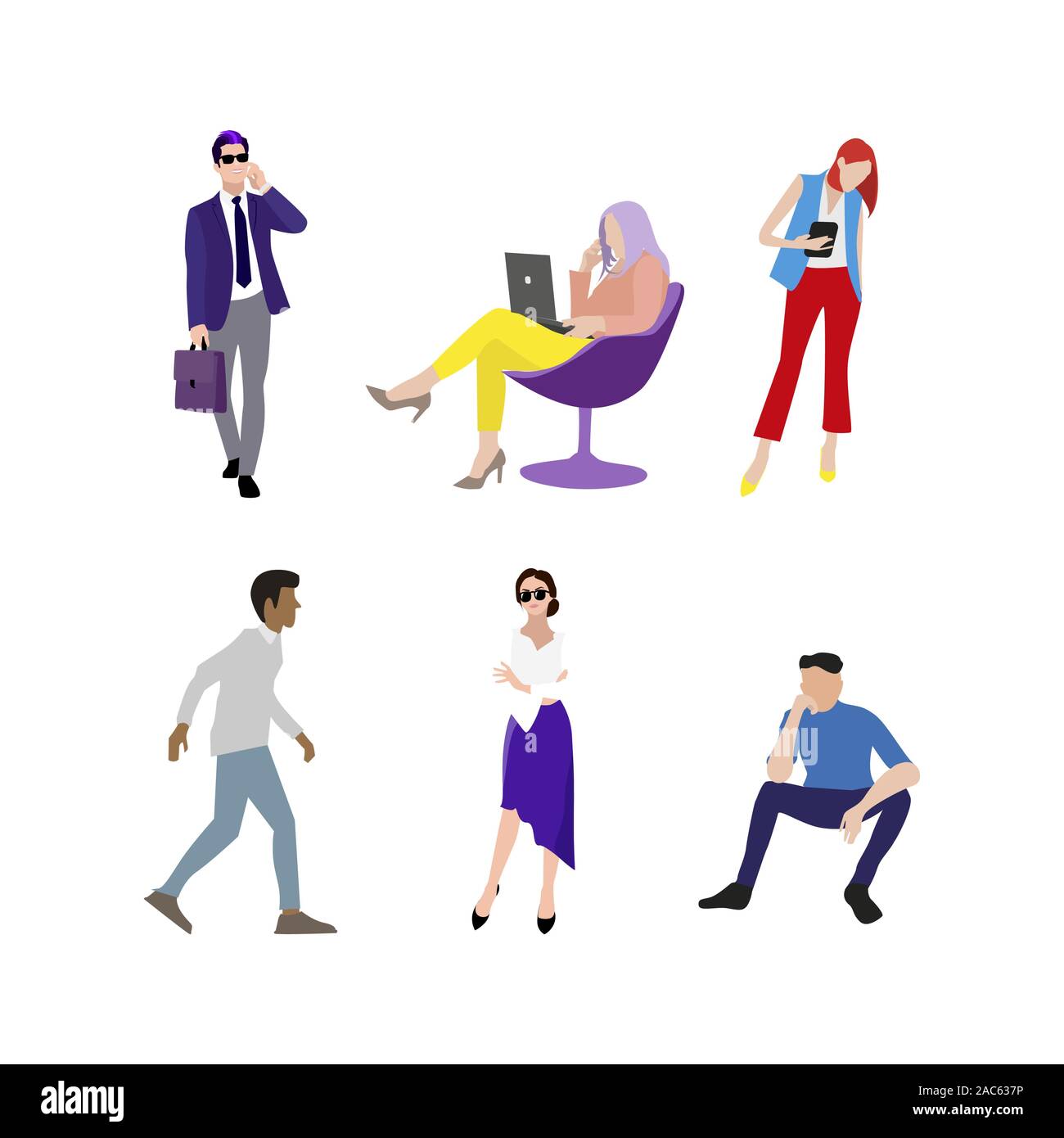 Confident Business People Man And Woman Illustration Business People