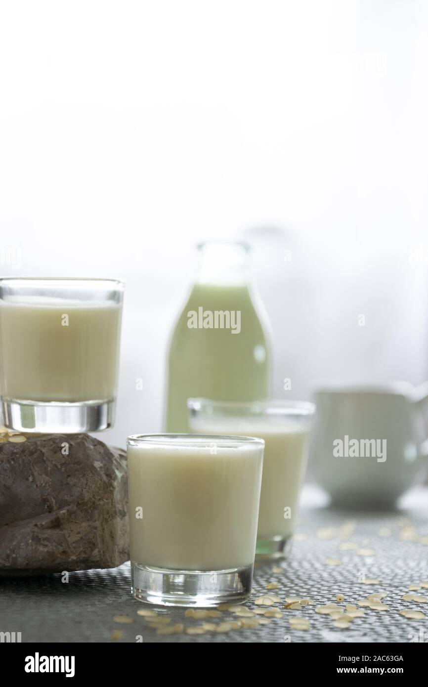 Fresh milk beverage. Healthy nutrition ingredient, dairy themes Stock ...