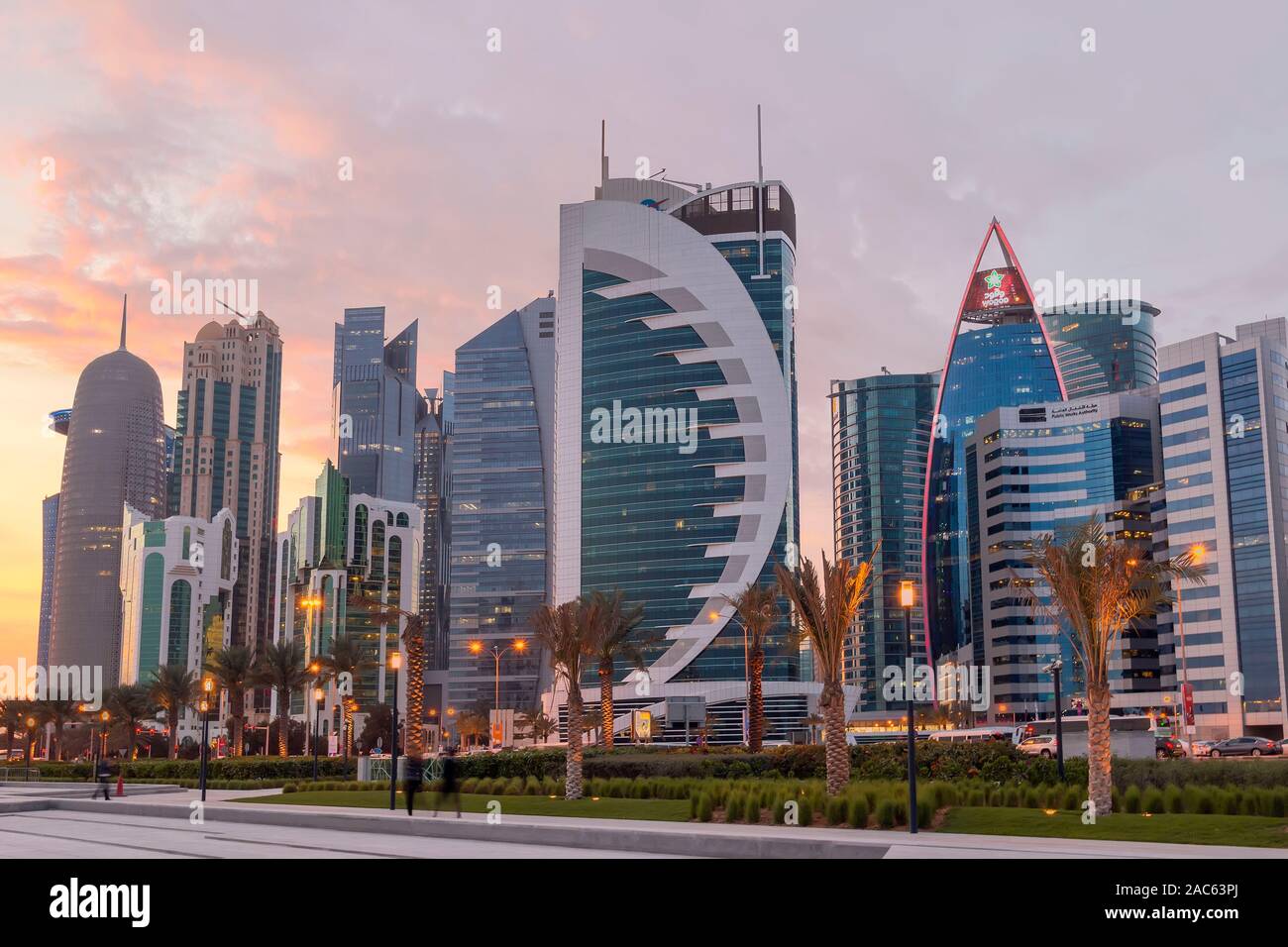 Downtown view of Doha skyline Stock Photo - Alamy