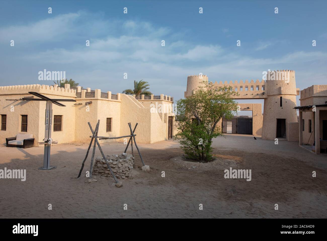 A contemporary recreation of an antique Arabic village nestled behind a ...