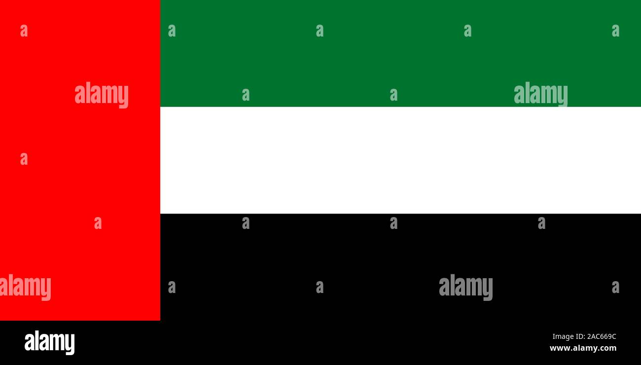 UAE Flag. Official flag of UAE. Vector illustration Stock Vector Image ...