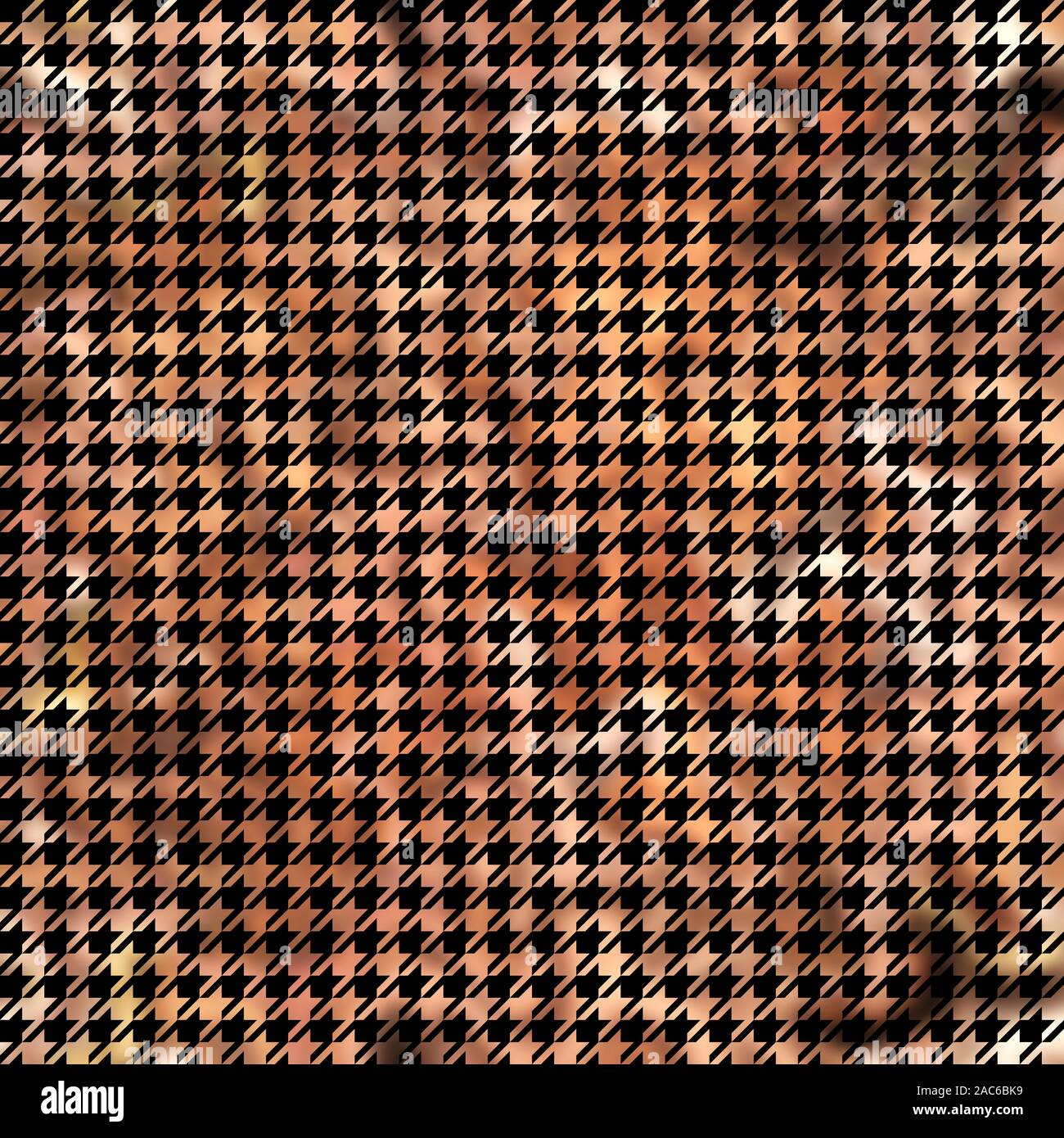 Houndstooth brown toned abstract pattern on a black background seamless ...