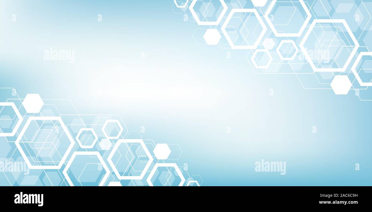 Hexagons abstract background with geometric shapes. Science, technology ...