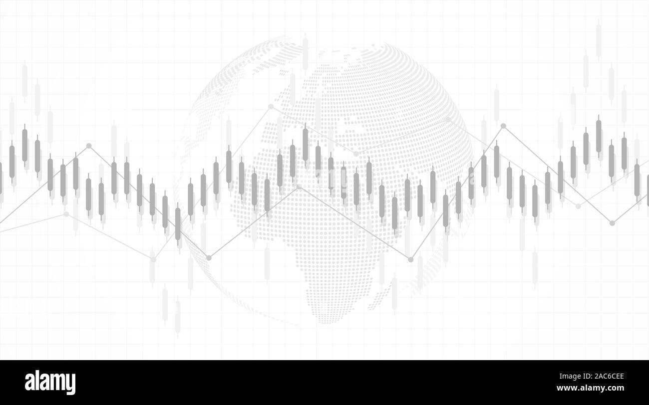 Stock market or forex trading business graph chart for financial ...