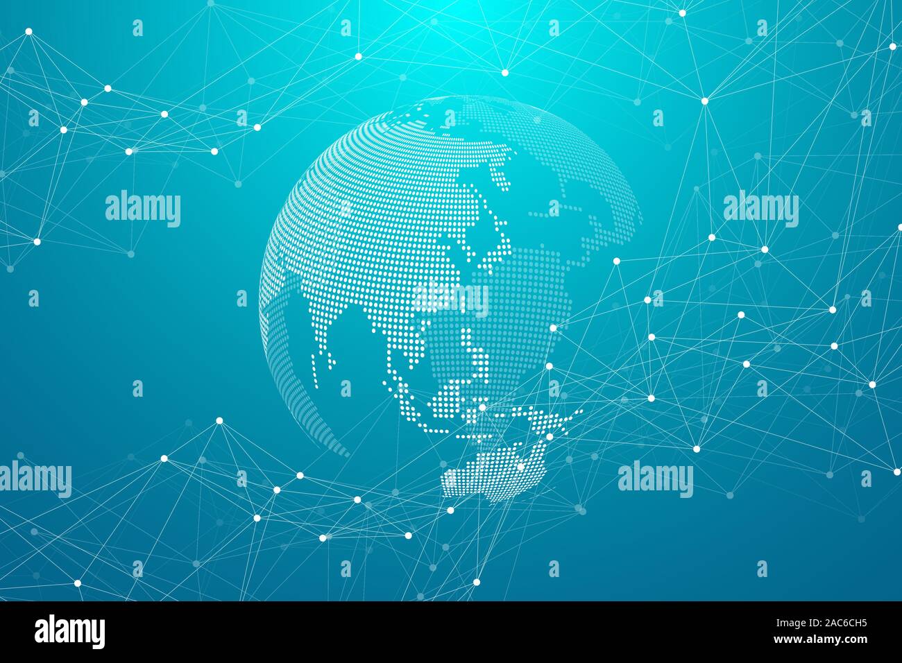 Polygonal Science Background With Connecting Dots And Lines Abstract Plexus Geometric Effect